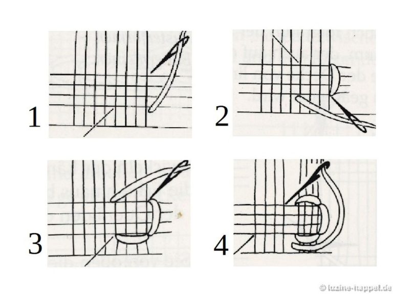 Four-Sided Stitches in Rows - Luzine Happel
